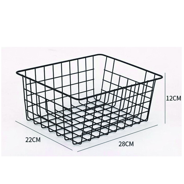 Rectangular metal basket black – VoguishHome